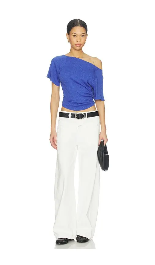 Free People X Lucy Off The Shoulder Tee - Violet Splendor