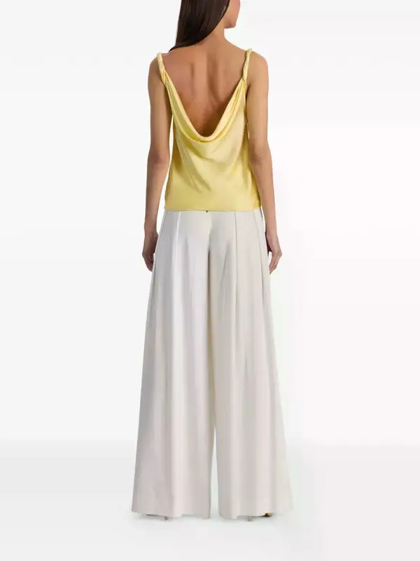 Alice + Olivia Monique Twisted-strap Top - Yellow