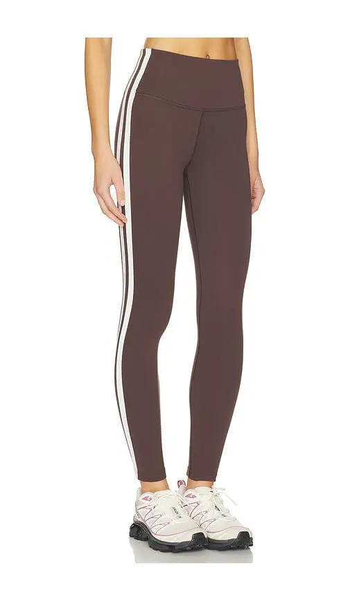 Splits59 Bianca High Waist Rigor 7/8 Legging - Dark Chocolate & White
