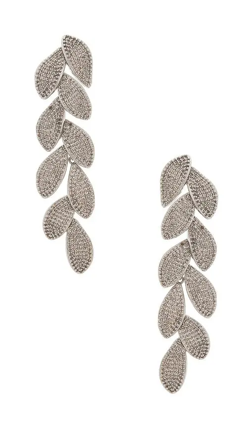 Shashi Lilietta Leaf Earrings - Silver