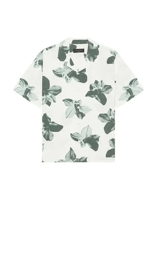 Rag & Bone Avery Printed Shirt In White