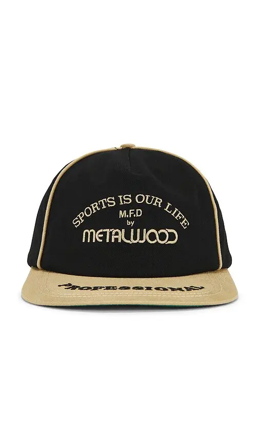 METALWOOD STUDIO Professional Piping Snapback Hat - Black
