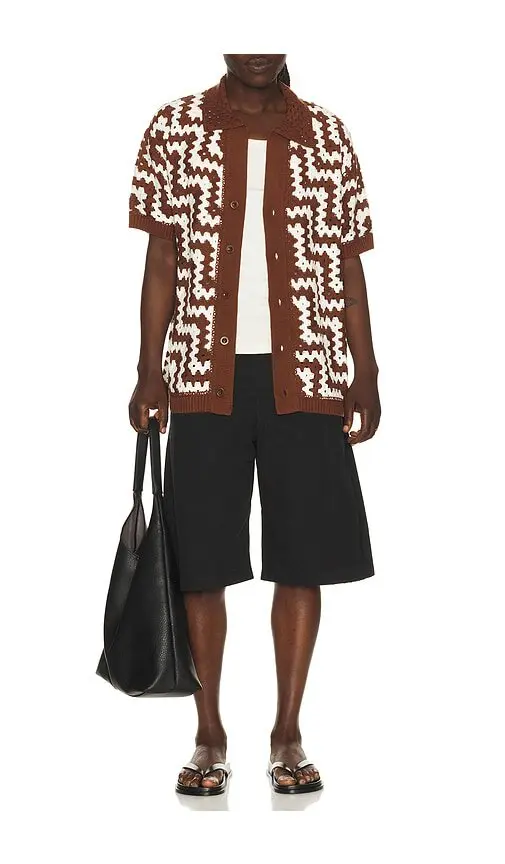 Frescobol Carioca Cotton Crochet Cardigan