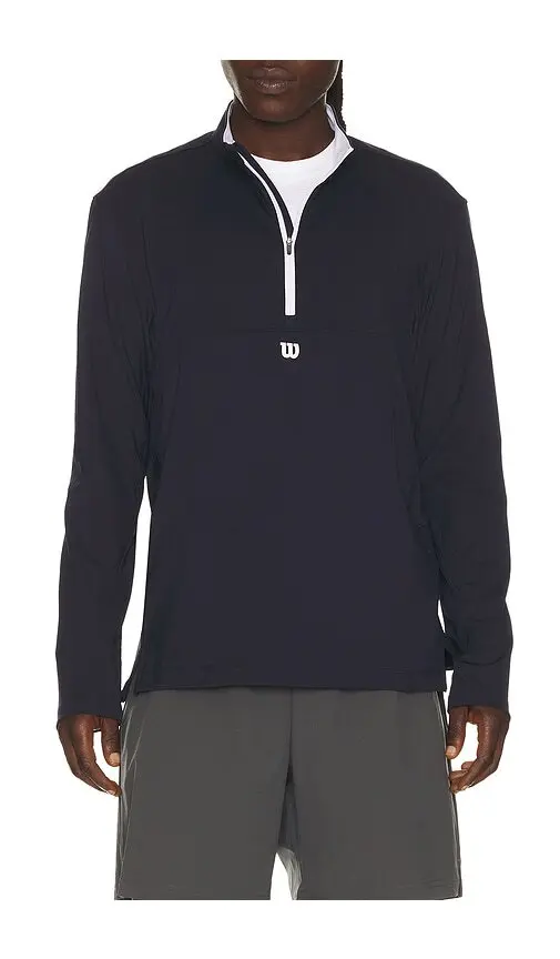 Wilson Elevate Performance Half-zip In Blue - Classic Navy