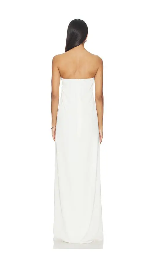 AWAVE STUDIO Strapless Maxi Dress With Scarf