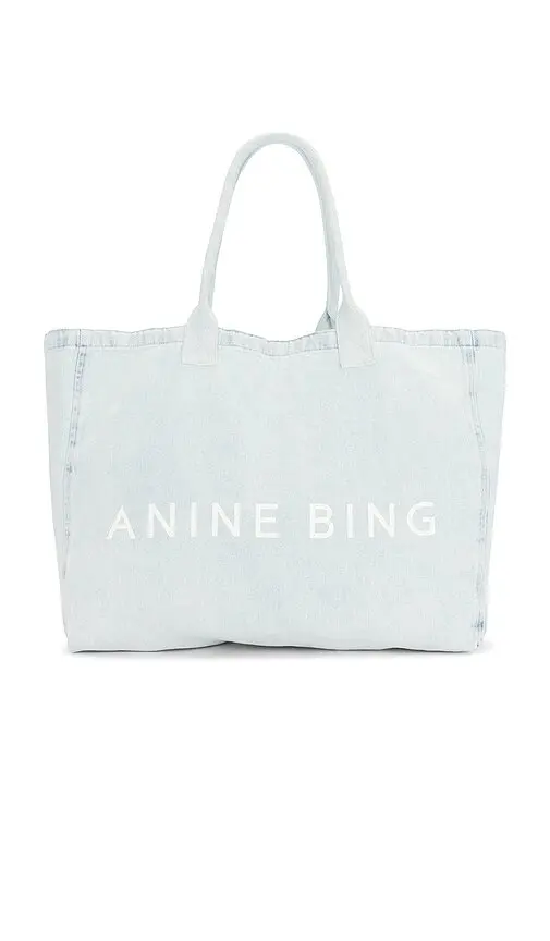 ANINE BING Leo Denim Tote Bag - Lucid Blue