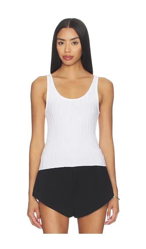 PERFECTWHITETEE Poorboy Rib Tank Top - White