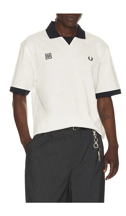 Fred Perry X Meyba Printed Polo In White