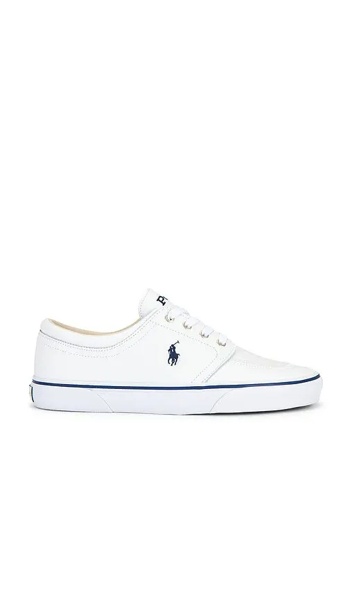 Polo Ralph Lauren Faxon Solid Leather Low Top Sneaker - White