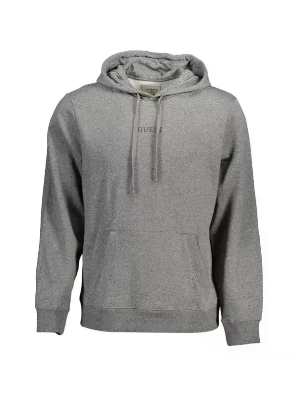 Guess Logo-embroidered Hoodie - Grey