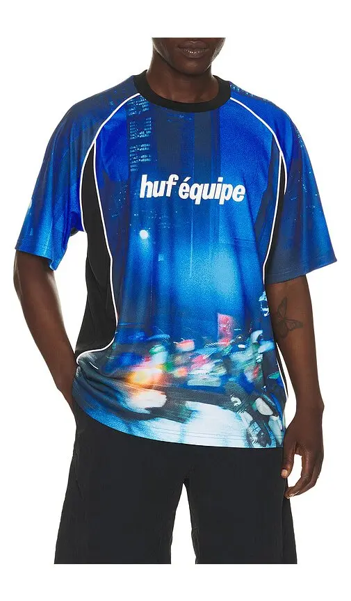 HUF Motion Soccer Jersey In Blue - Multi