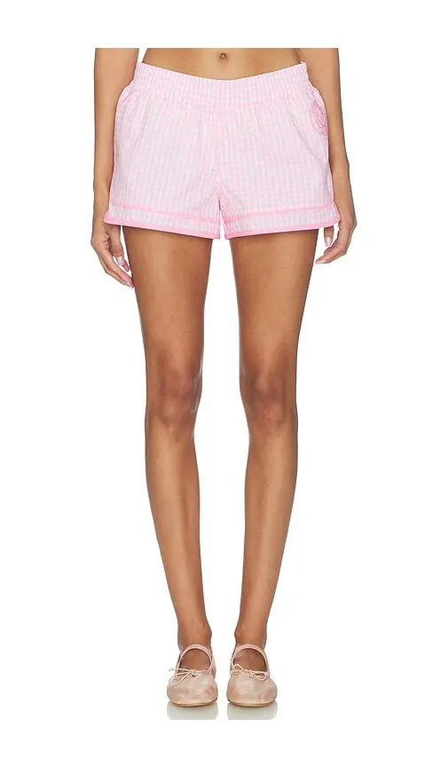 LoveShackFancy Lavey Short In Pink - Tickled Pink