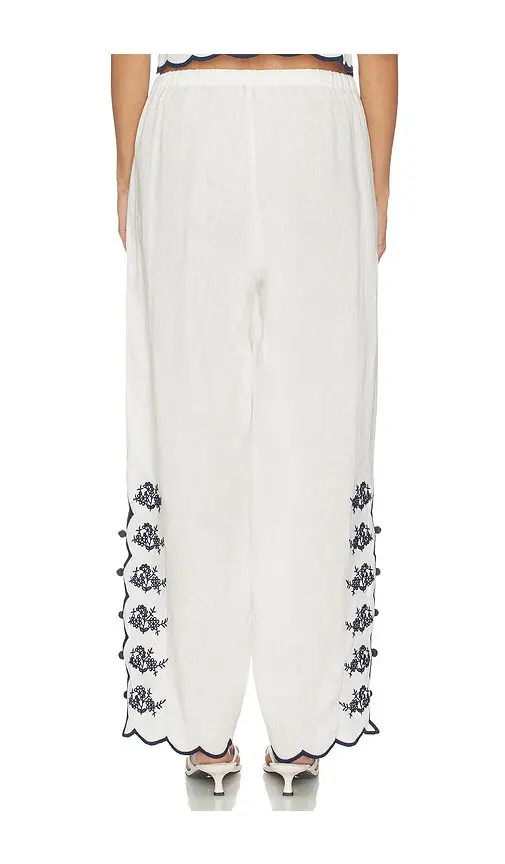 Cami Nyc Madrid Embroidered Linen Pant
