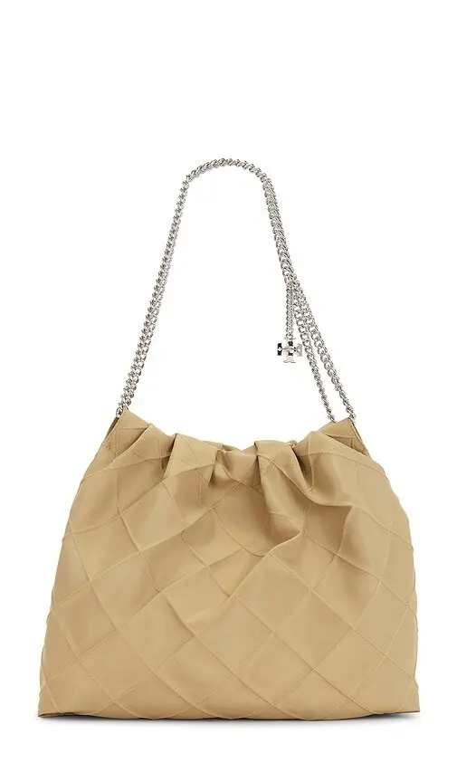 Tory Burch Fleming Nylon Hobo Bag - Praline