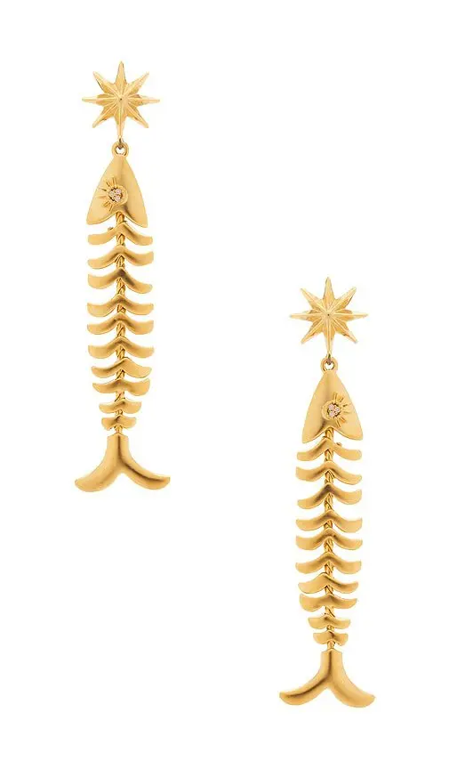 Brinker & Eliza Pesca Dangle Earrings - Gold