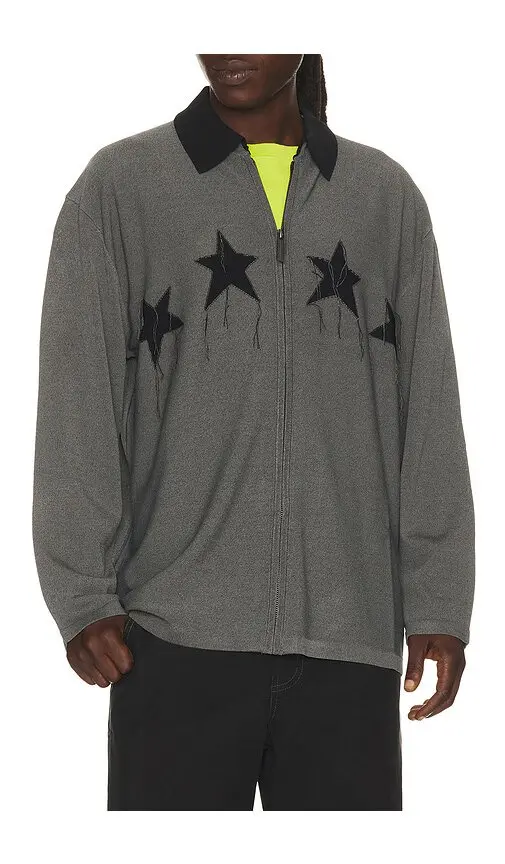 MADFRENZY Star Knit Zip Shirt