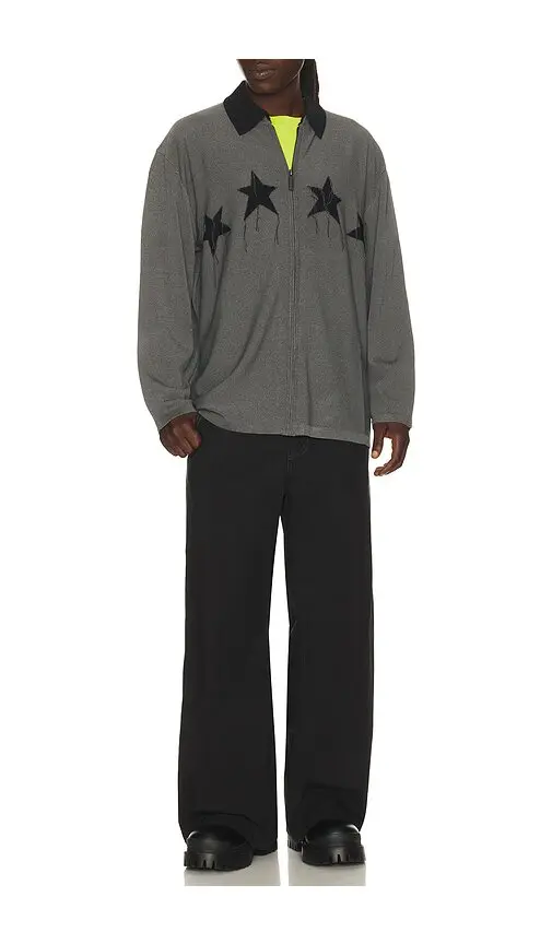 MADFRENZY Star Knit Zip Shirt