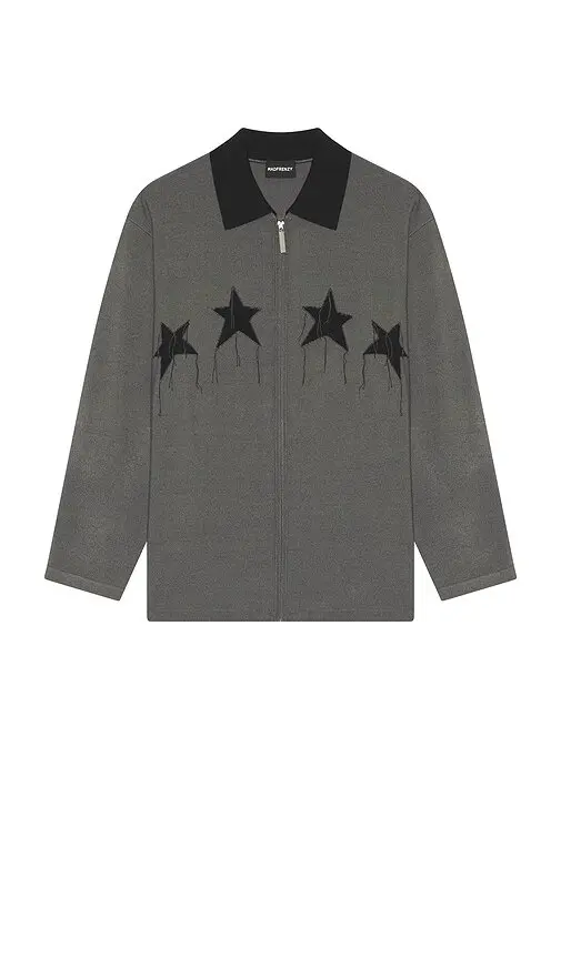 MADFRENZY Star Knit Zip Shirt
