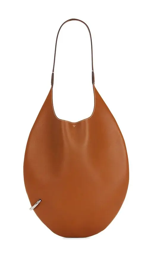 Tory Burch Pierced Soft Shoulder Bag - Aged Tan