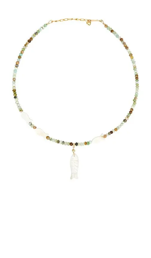 Brinker & Eliza Puglia Necklace - Green Opal