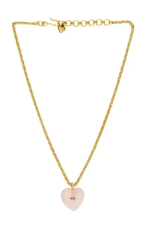 Brinker & Eliza Love Always Necklace - Rose Quartz