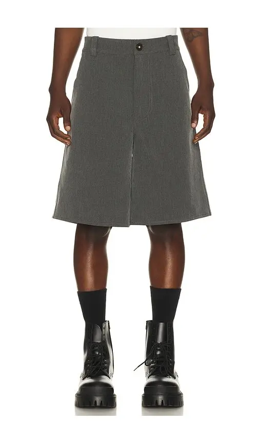 MADFRENZY Oversized Twill Shorts - Graphite