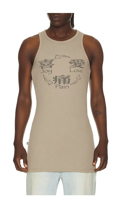 MADFRENZY Joy Love Pain Tank Top - Olive