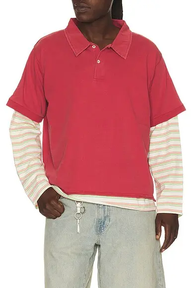 FOUND Double Layer Stripe Tee - Multi Color