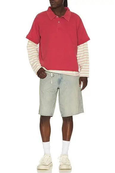 FOUND Double Layer Stripe Tee - Multi Color