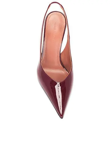 Amina Muaddi Anok 105 Sling Patent Pump - Wine