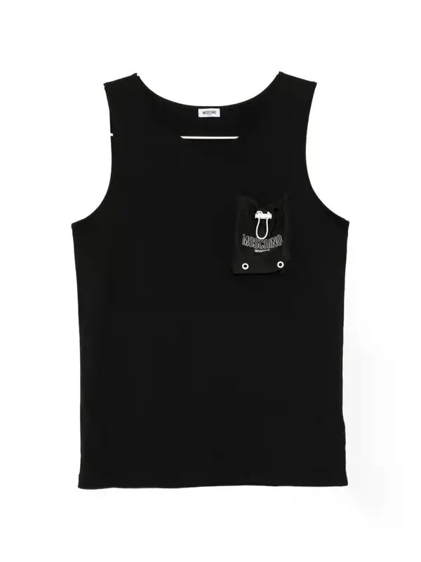 Moschino Sleeveless Scoop-neck Vest - Black