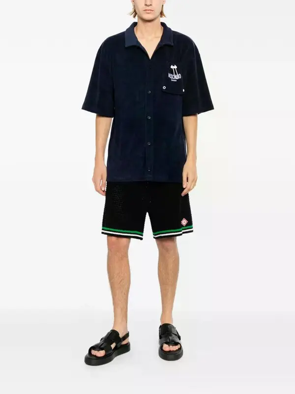 Moschino Terry-cloth Logo-patch Shirt