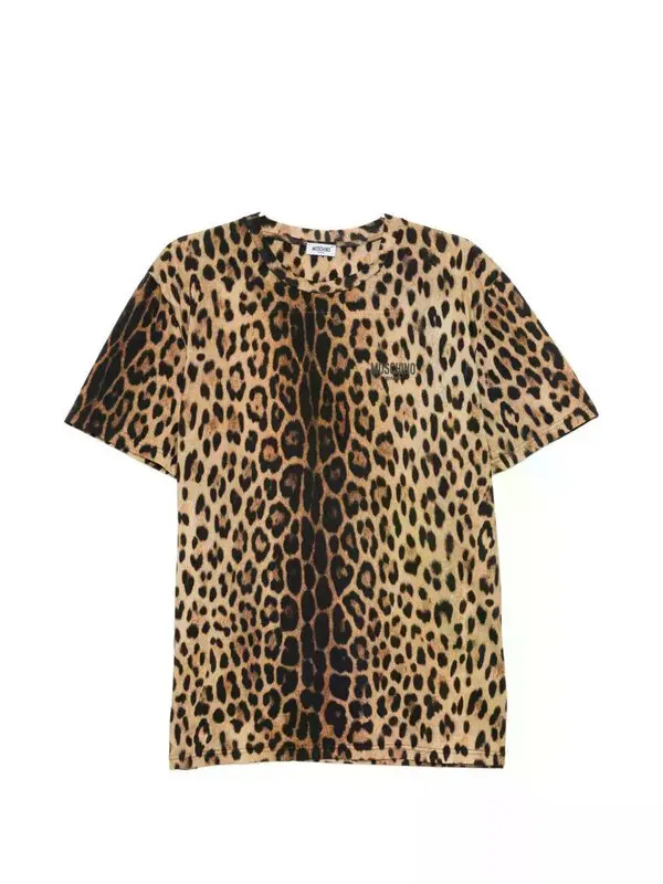 Moschino Leopard-print T-shirt - Neutrals