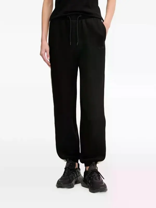Guess Regular-fit Side-stripe Cotton Track Pants - Black