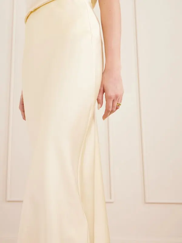 ANINE BING Bar Silk-charmeuse Midi Skirt