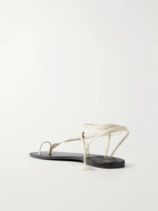 A.emery Nolan Leather Gladiator Sandals - Neutrals