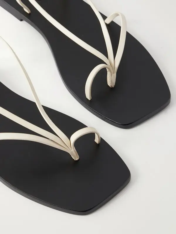 A.emery Nolan Leather Gladiator Sandals - Neutrals