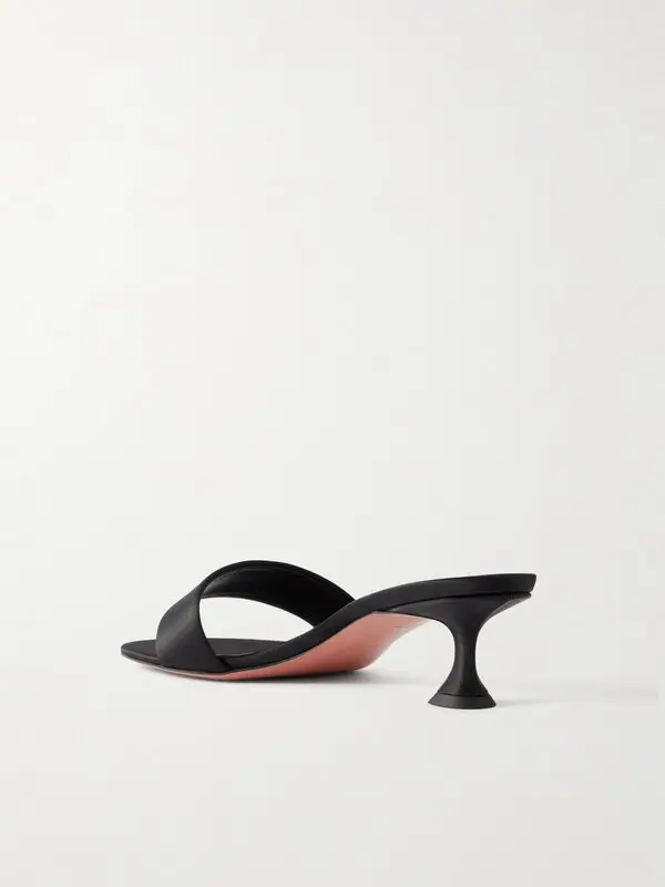 Amina Muaddi Andreea 45 Satin Mules