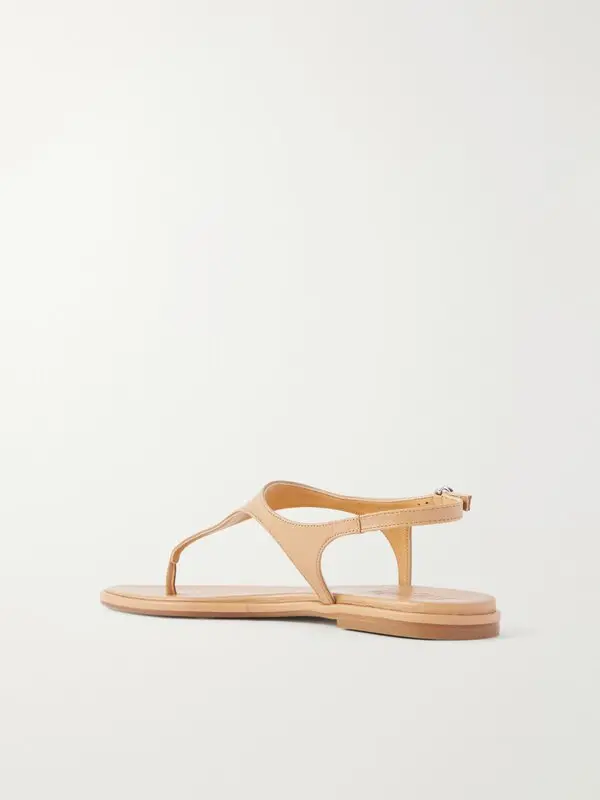 AeydĒ Raine Leather Thong Sandals - Neutrals