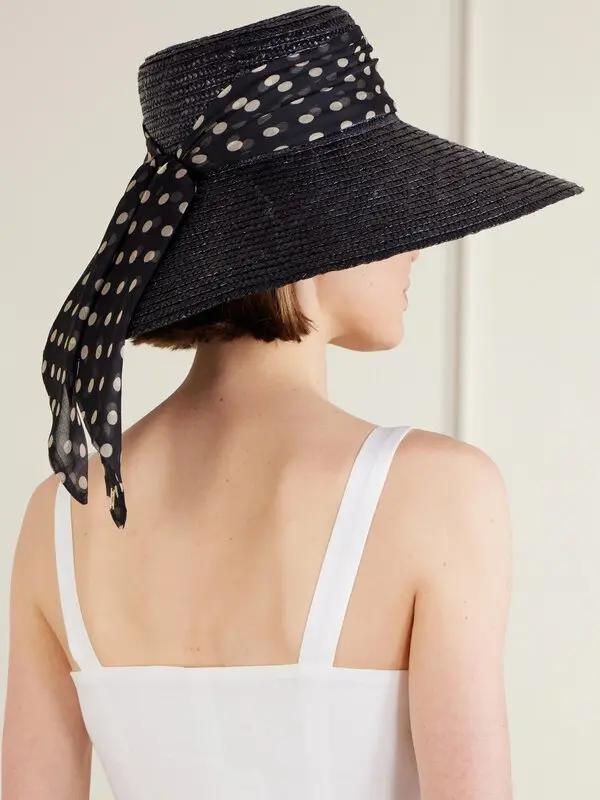 Eugenia Kim Mirabel Straw Sunhat With Chiffon Trim