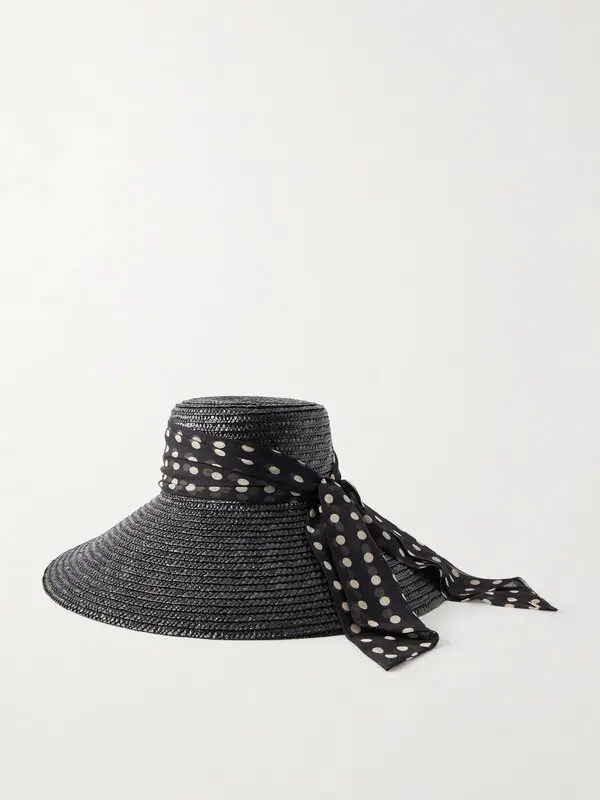 Eugenia Kim Mirabel Straw Sunhat With Chiffon Trim