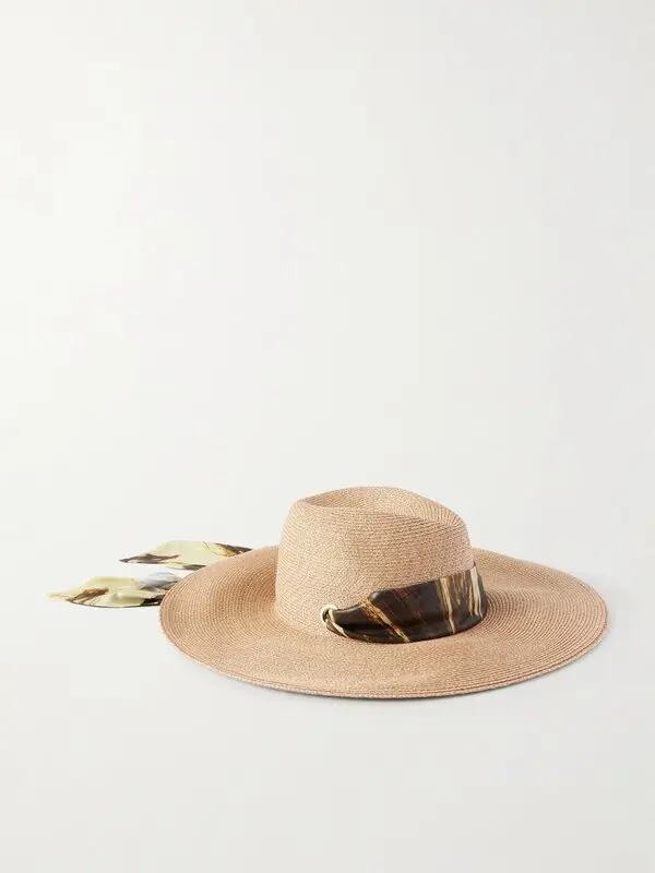 Eugenia Kim Cassidy Straw Hat With Satin Trim - Neutrals