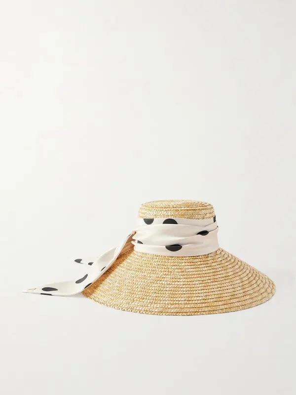 Eugenia Kim Mirabel Satin-trimmed Straw Sunhat - Neutrals