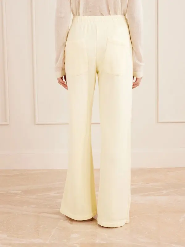 TWP Cotton Drawstring Wide Leg Track Pants
