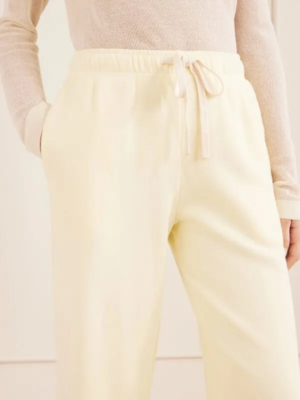 TWP Cotton Drawstring Wide Leg Track Pants