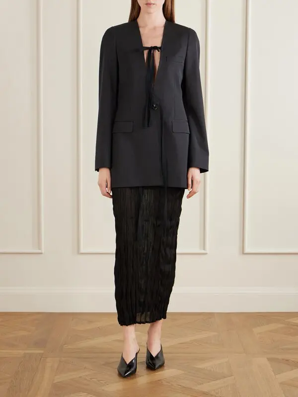 MAISON MARGIELA Tie-detailed Wool Blazer