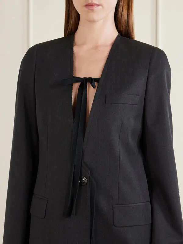 MAISON MARGIELA Tie-detailed Wool Blazer
