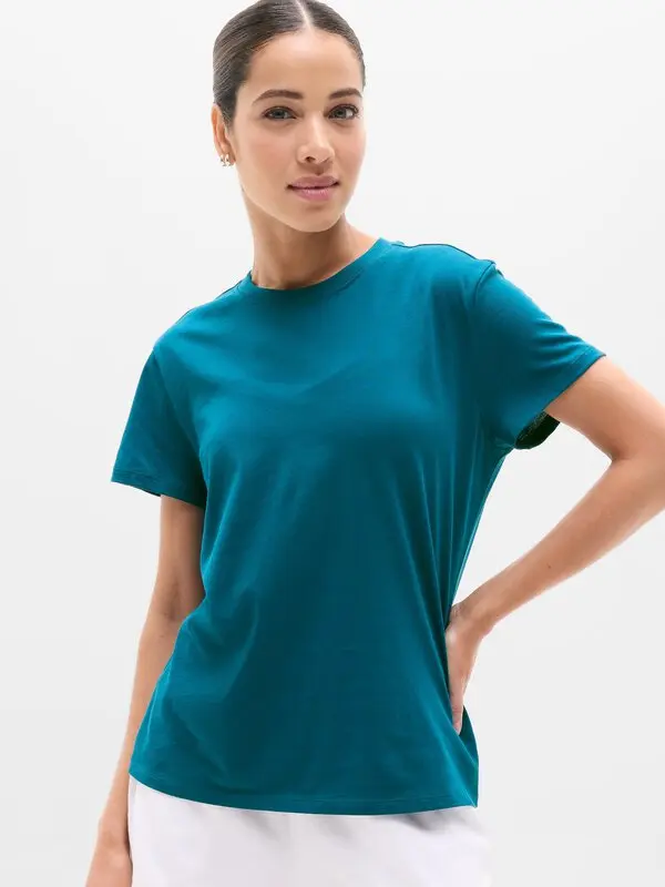 Athleta Favorite Cotton Classic Tee - Coastal Teal