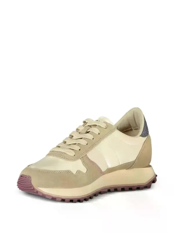 BLAUER. Suede Panelled Sneakers - Neutrals