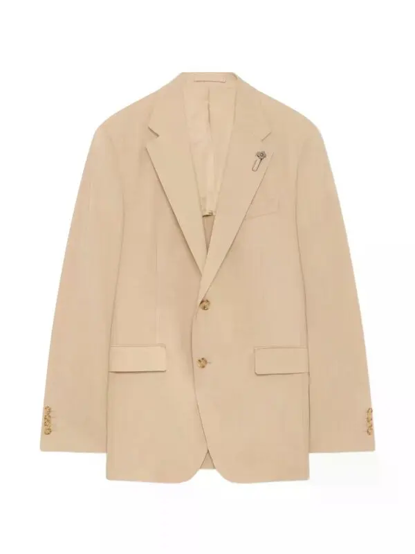 LARDINI Single-breasted Blazer - Neutrals